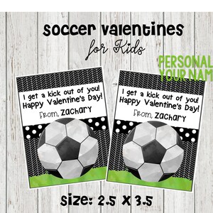 Soccer Valentine's Day Cards for Kids, Valentines for Boys, Soccer ...