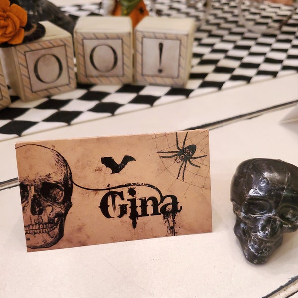 Halloween Place Card - Etsy