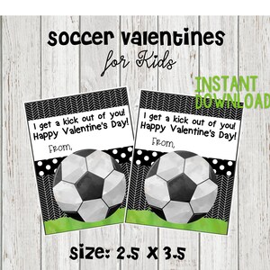 Printable Soccer Valentine's Day Cards, Valentines Day Cards for Boys ...