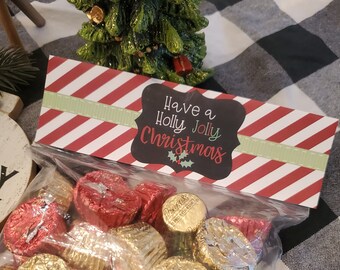 INSTANT DOWNLOAD Merry and Bright Treat Bag Toppers Blue - Etsy