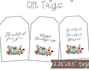 Printable Thanksgiving Gift Tags Favor Tags Gift Tags - Etsy
