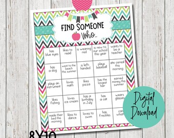 Get to Know You Bingo Printable for Elementary School Aged Kids ...