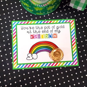 You're the Pot of Gold at the End of My Rainbow Gift Tags, Rolo Candy ...