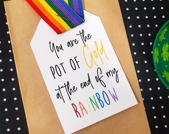 You Are the Pot of Gold at the End of My Rainbow Gift Tag St. | Etsy