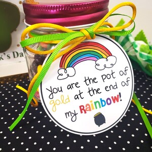 You Are the Pot of Gold at the End of My Rainbow Gift Tag, St. Patrick ...