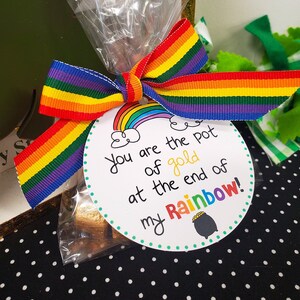 You Are the Pot of Gold at the End of My Rainbow Gift Tags, St. Patrick ...