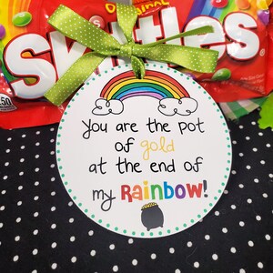 You Are the Pot of Gold at the End of My Rainbow Gift Tags, St. Patrick ...