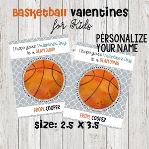 Kids Basketball Valentine Cards, Boy Valentine Cards for the Classroom ...