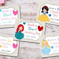 Princess Valentines Day Card, Digital Valentines Cards for Kids ...