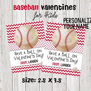 Baseball Valentine's Day Cards for Kids, Baseball Valentines, Boy ...