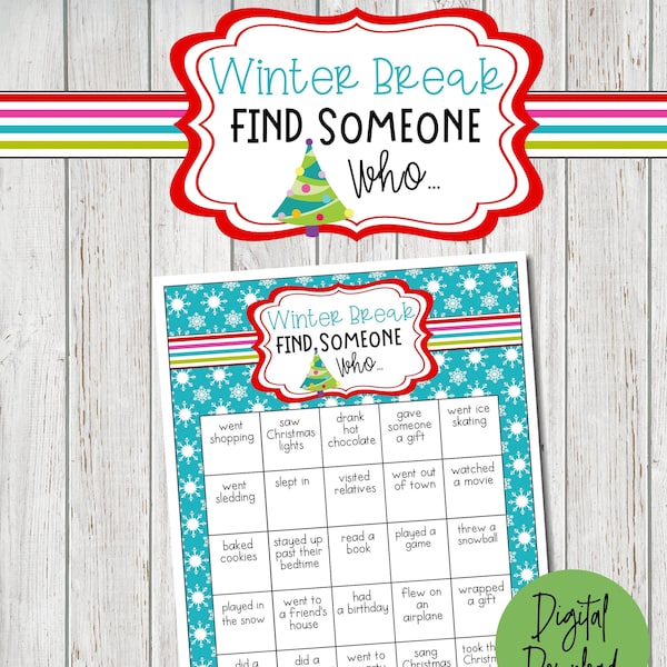 Find Someone Who Game - Etsy