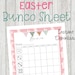 Easter Bunco Printable Sheet-bunco Worksheets-easter Printables-easter ...