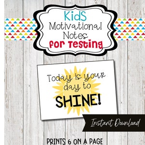 Motivational Notes for Students, Today is Your Day to Shine Notes ...