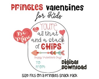 Valentine Pringles Labels You're All That and a Stack of | Etsy