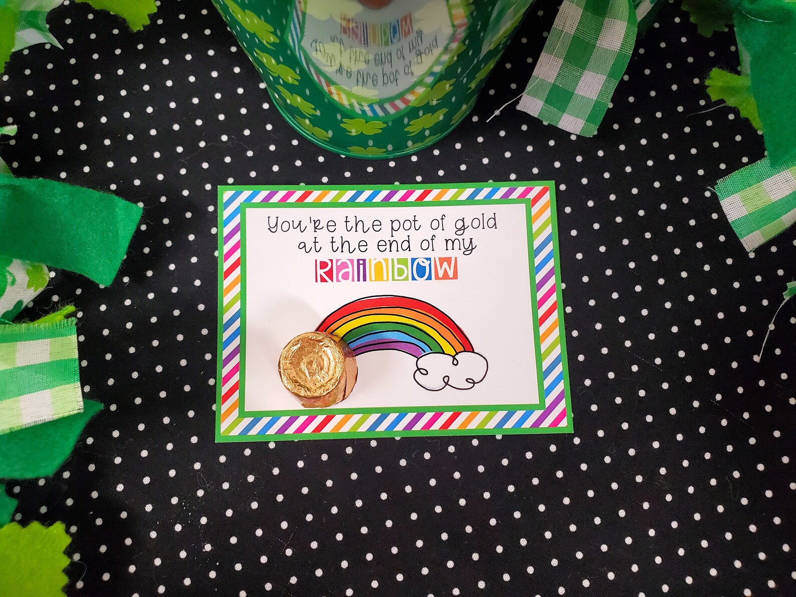 You're the Pot of Gold at the End of My Rainbow Gift Tags, Rolo Candy ...
