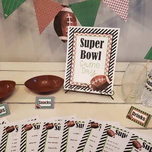 Football Game Day Bundle Pack, Football Printables, the Big Game ...