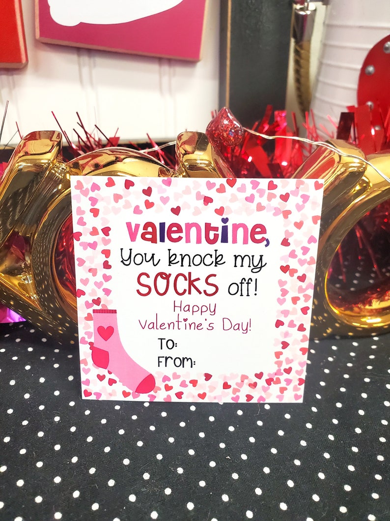 You Knock My Socks off Digital Valentine Cards Printable Sock - Etsy