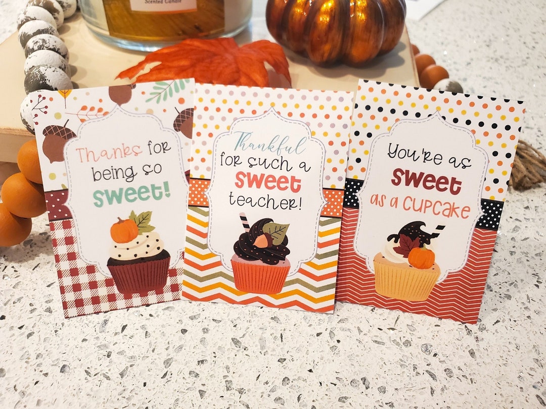 Fall Teacher Gift Tags, Sweet Teacher Tags, Thanksgiving Gift Tags ...