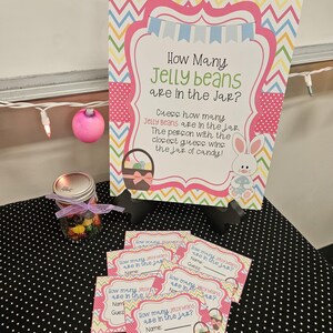 Guess How Many Jelly Beans Are in the Jar, Easter Guessing Game, Easter ...