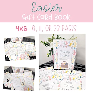 Easter Gift Card Book, 4x6 Easter Gift Card Holder, Birthday Gift for ...
