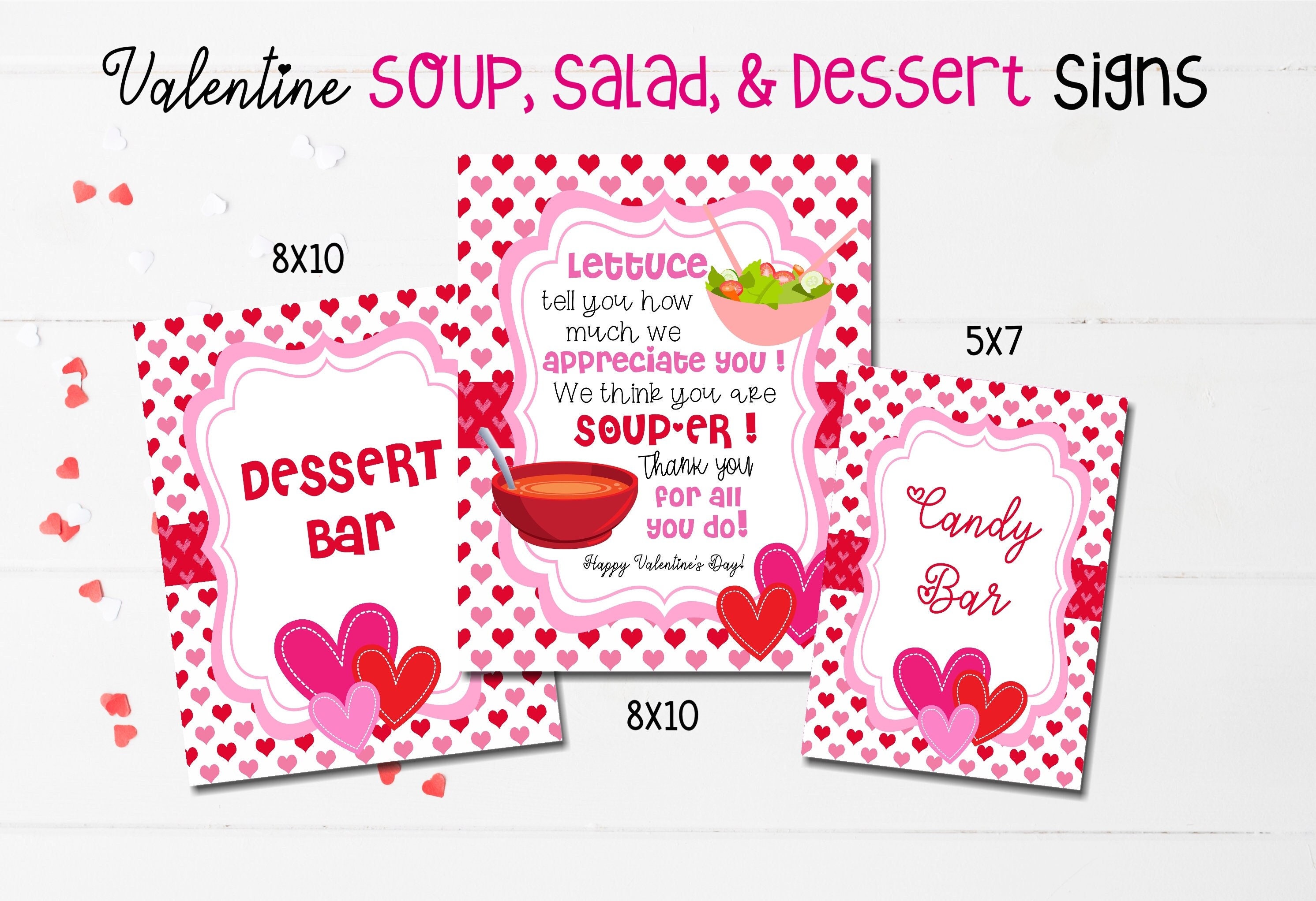Soup & Salad Signs Appreciation Signs for Teachers Dessert - Etsy