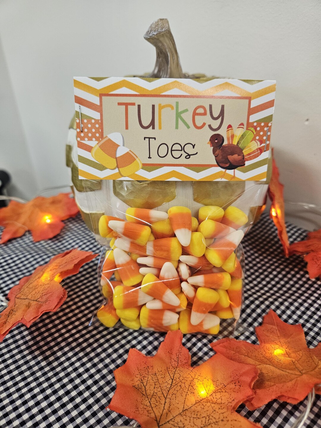 Candy Corn Bag Topper, Turkey Toes, Thanksgiving Treat Bag Topper ...