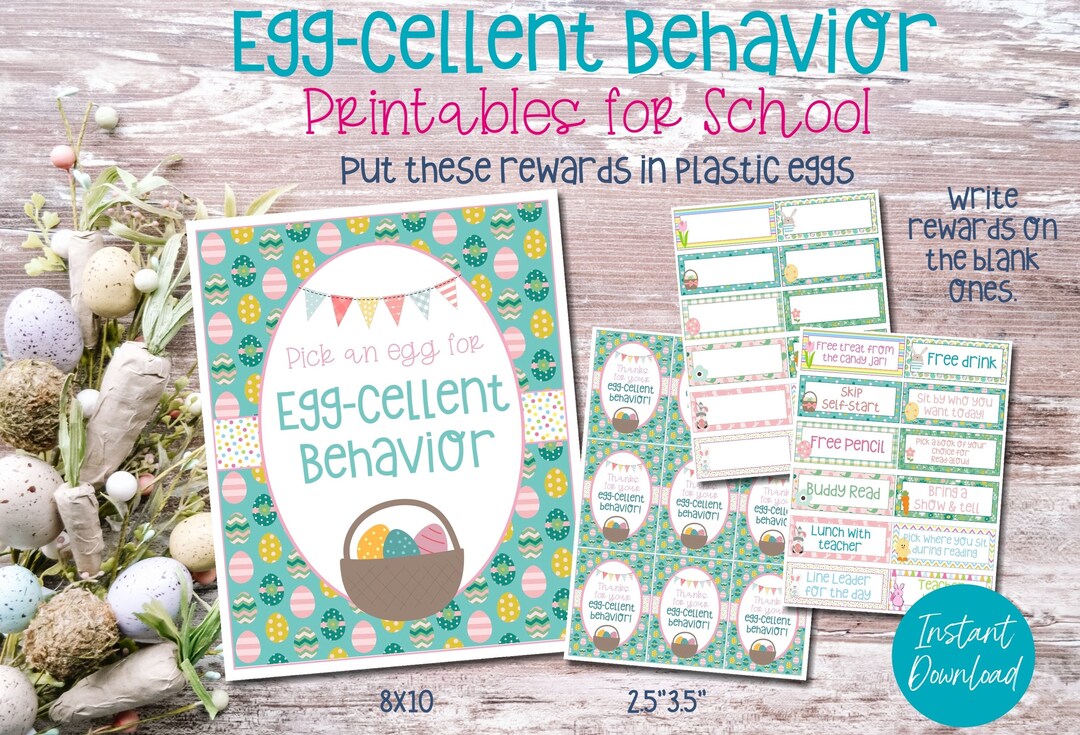 Egg-cellent Behavior for Classroom Management, Easter Behavior ...