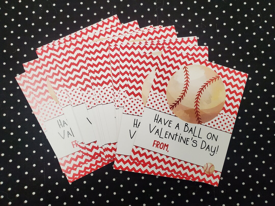 Digital Baseball Valentine Cards, Boy Valentines, Baseball Valentine's ...