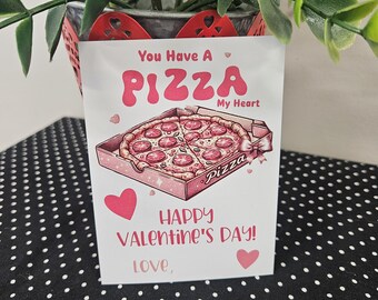 Pizza Valentine's Day Exchange Cards | Printable Digital - Etsy