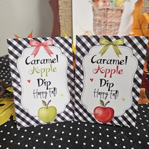 Caramel Apple Dip Gift Tag, Fall Gift Tags for Caramel Apple Dip ...