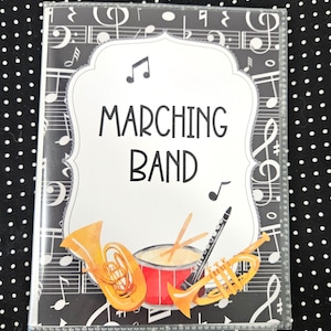 Marching Band Photo Album, Kids Musical Instruments Scrapbook, Music ...