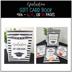 Graduation Gift Card Book, 4x6 Graduation Gift Card Holder, Birthday ...