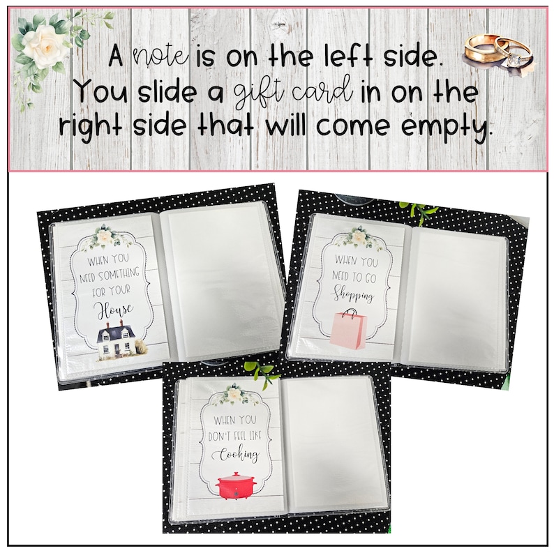 Gift Card Book for a Wedding Gift, BYO Gift Card Book, Bridal Shower ...