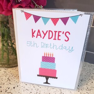 Girls Birthday Photo Album, Kids Photo Album for Birthdays, 1st ...