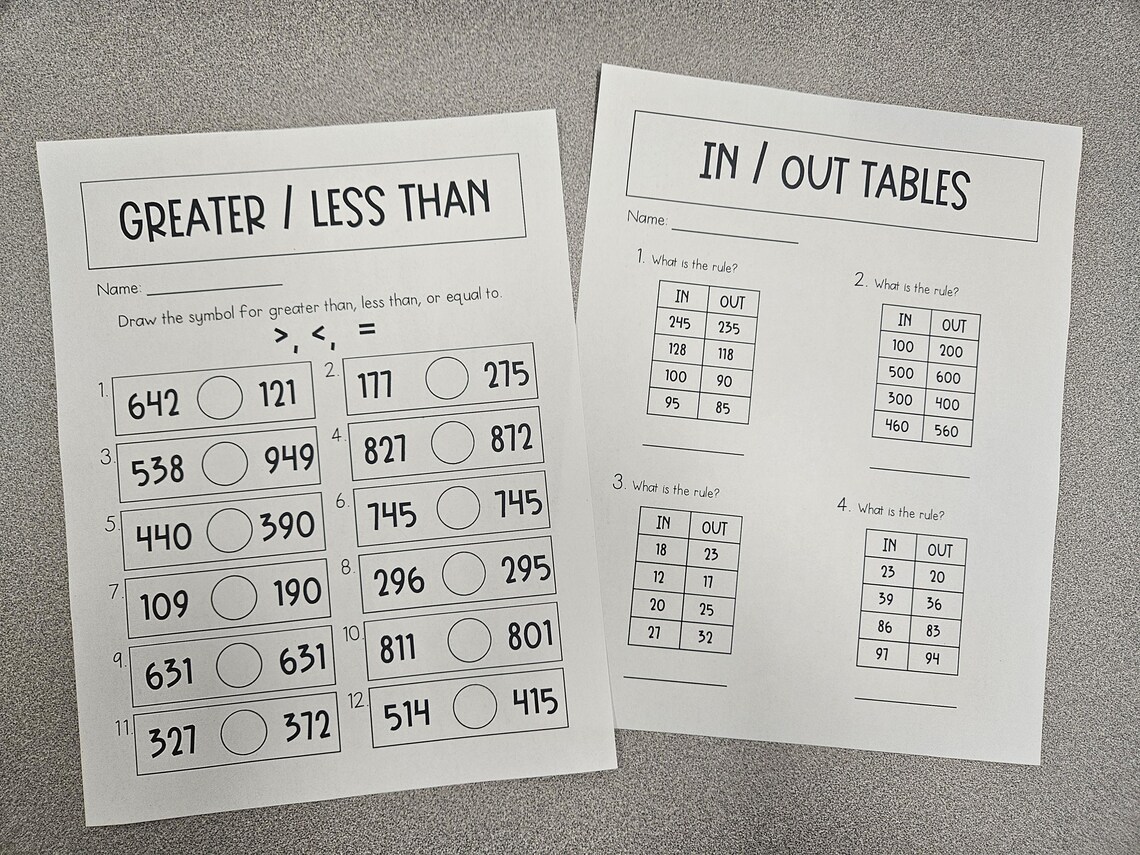 3rd Grade Math Worksheets, Math Bundle for 3rd Grade, 134 Pages, Math ...