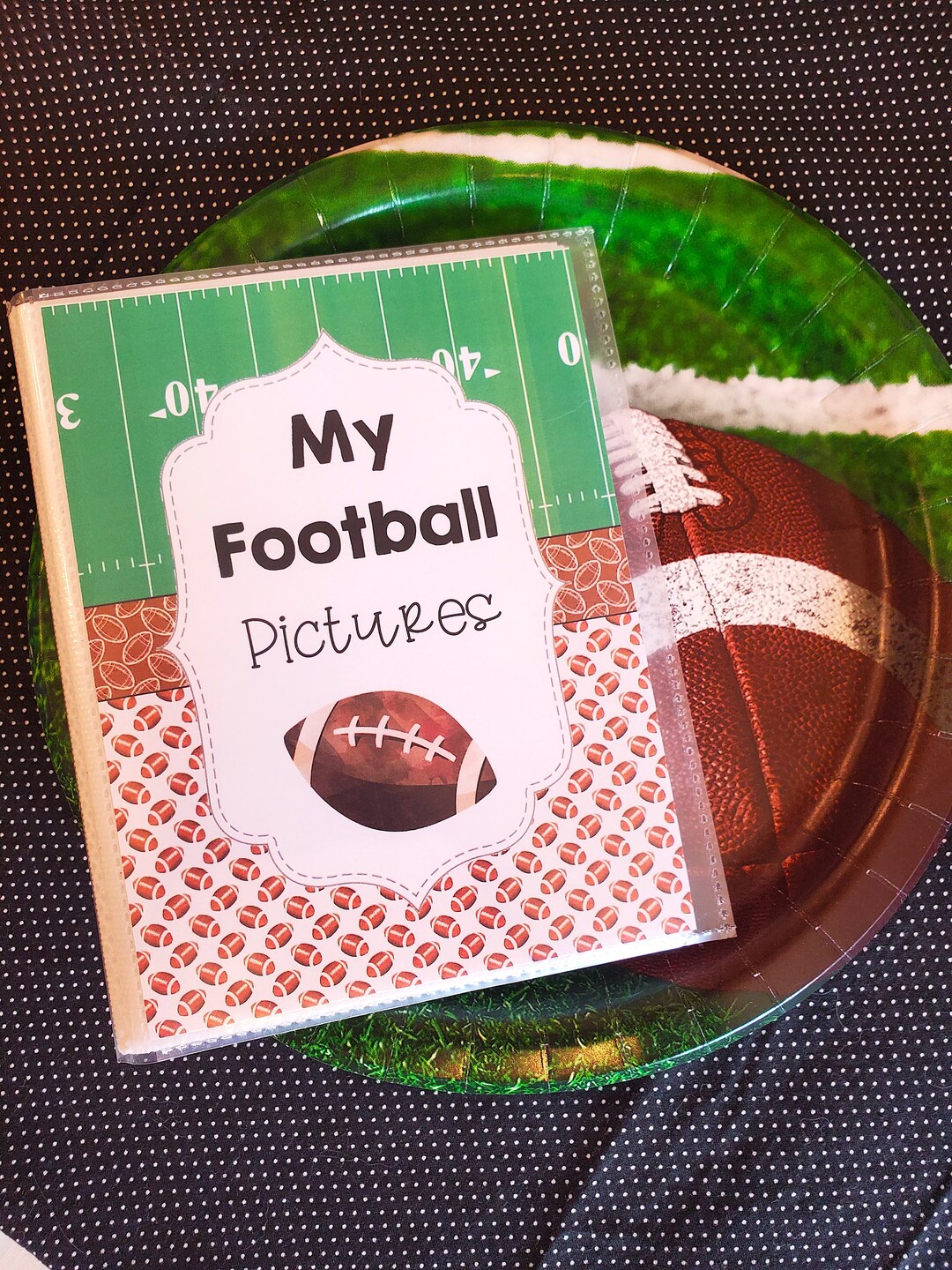 Football Photo Album, 4x6, 5x7, 8x10 Vinyl Photo Book, Family Memories ...