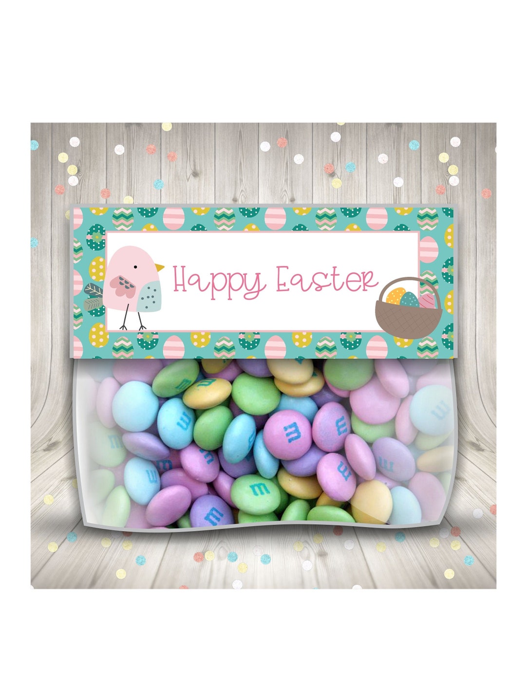 Happy Easter Bag Toppers, Party Favors Tags, Easter Candy Topper ...