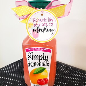 Parents Like You Are so Refreshing Lemonade Gift Tags, Lemonade Tags ...