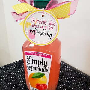 Parents Like You Are so Refreshing Lemonade Gift Tags, Lemonade Tags ...