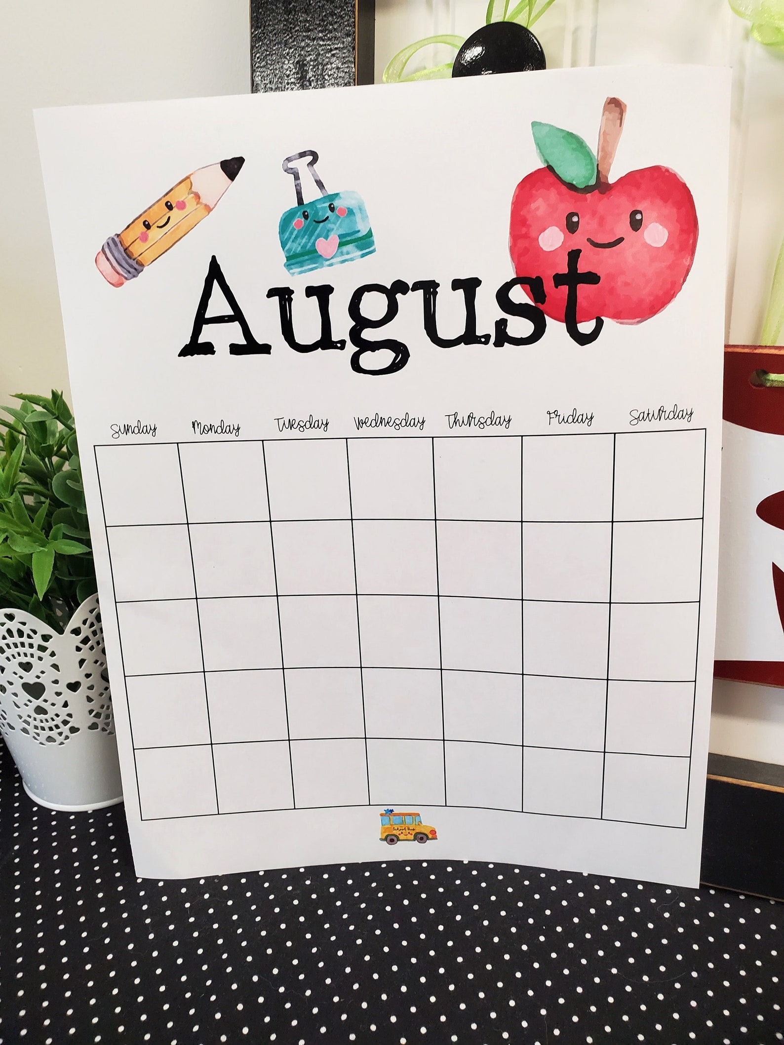 Printable Calendars for the Year With No Dates, Blank Monthly Calendars ...