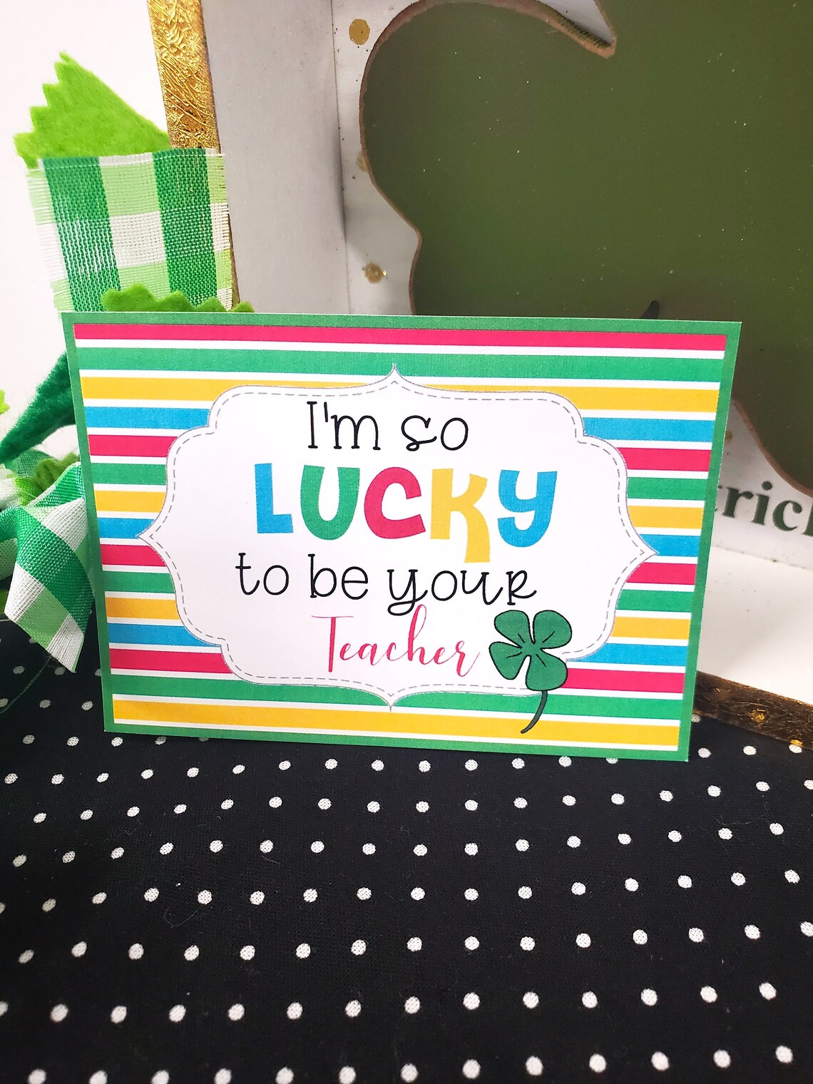 I'm so Lucky to Be Your Teacher Gift Tags, St. Patrick's Day Printable ...