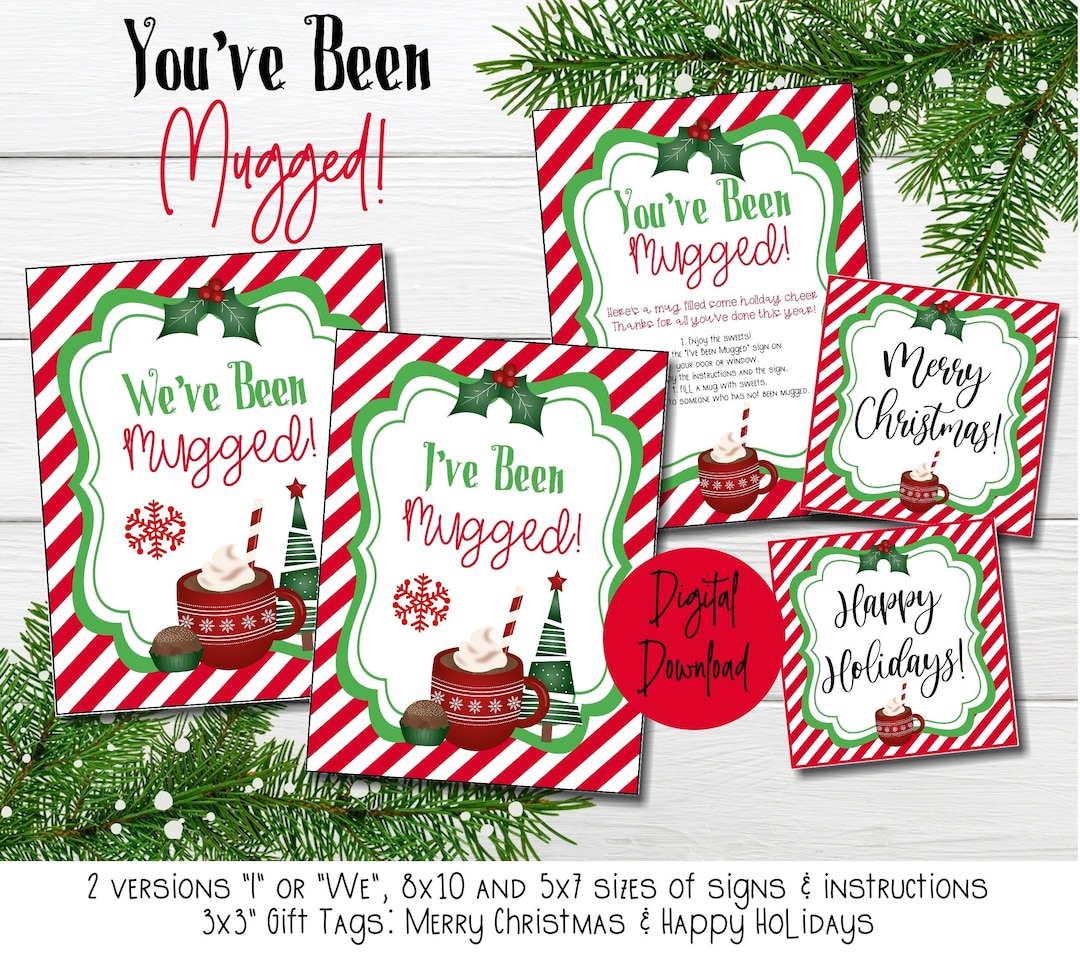 You've Been Mugged Christmas Printables, Printable You've Been Mugged ...