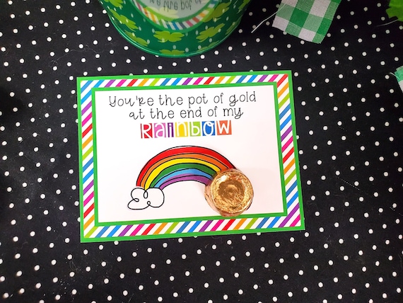 You're the Pot of Gold at the End of My Rainbow Gift Tags | Etsy