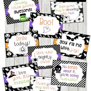 Halloween Lunch Box Notes for Students & Kids, Halloween Notes, 24 ...
