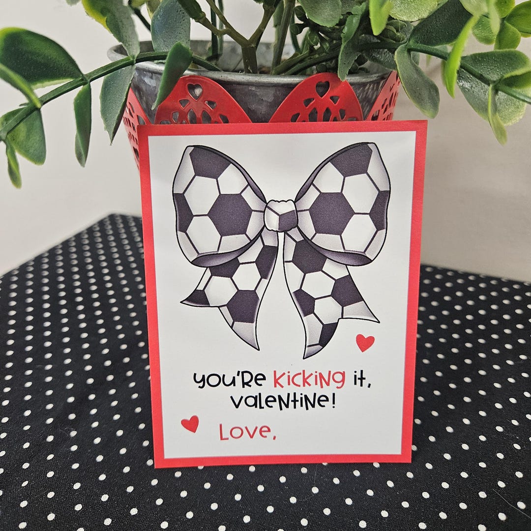 Printable Soccer Kids Valentines Day Cards, Sports Valentine Cards ...