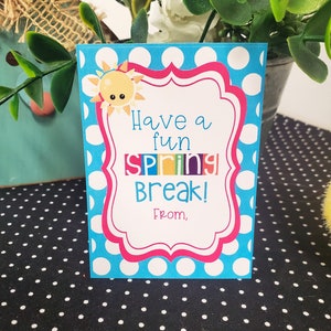 Have a Fun Spring Break Gift Tags for Students, Spring Break Printable ...
