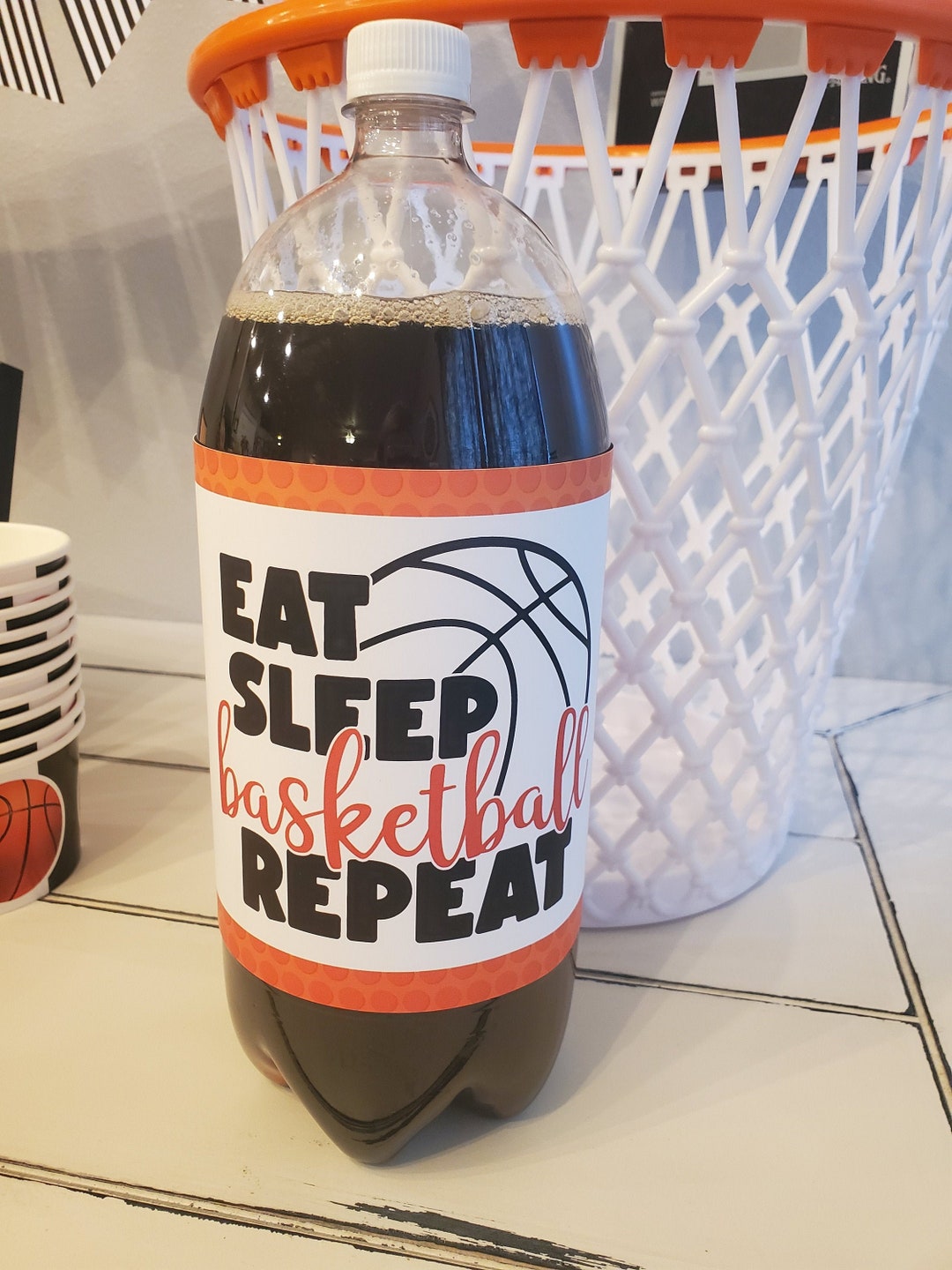 Basketball Party Drink Label: Soda Bottle Decor (digital Download) - Etsy