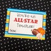 You're an All-star Teacher Gift Tag-end of School Year Printable Gift ...