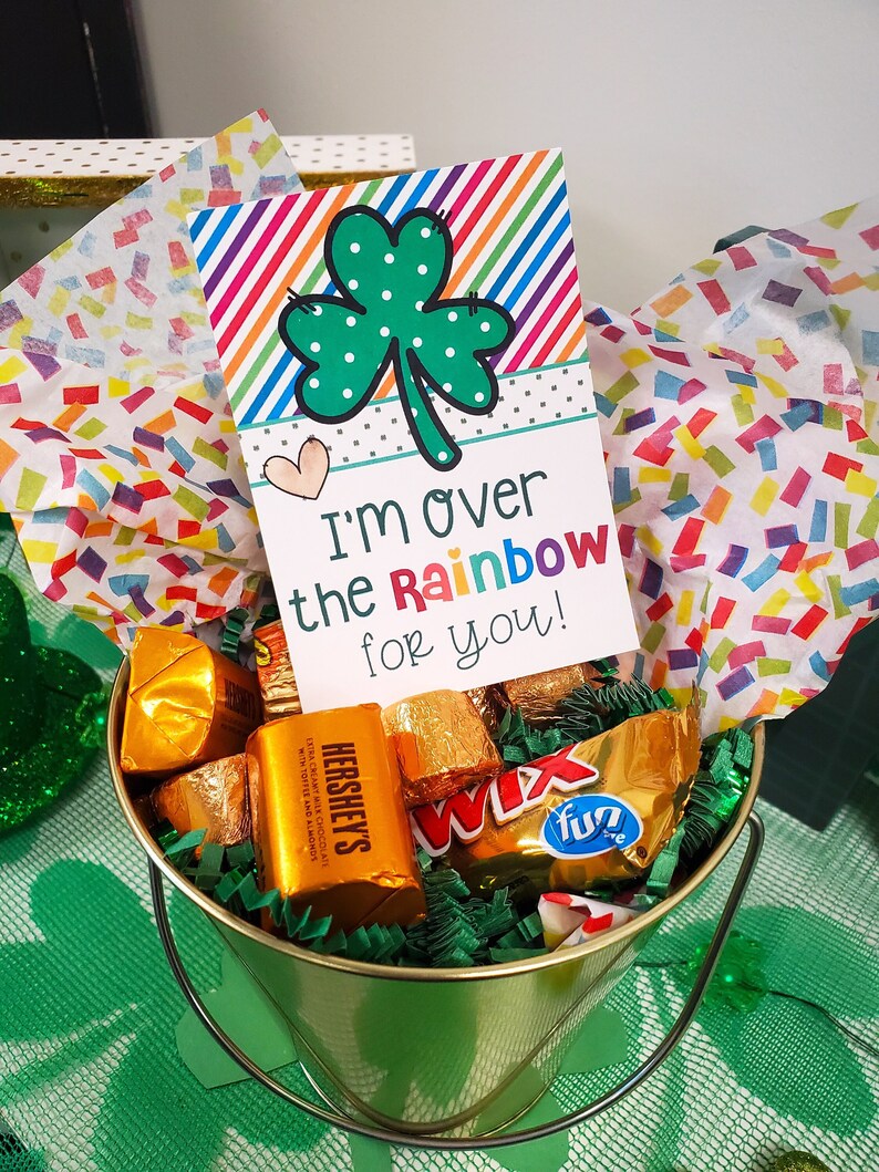 I'm Over the Rainbow for You Gift Tags St. Patrick's - Etsy