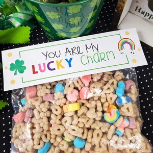 You Are My Lucky Charms Candy Bag Topper, St. Patrick's Day Party Favor ...